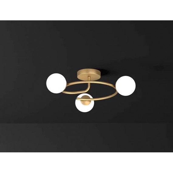 Lustra Moderna 3 socluri E27 Gold Wheel - Zenled